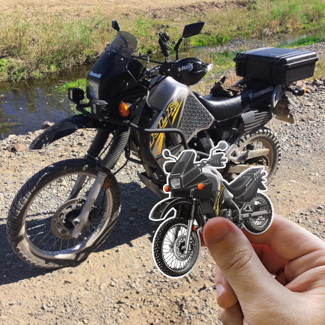 Kawasaki KLR 650 A 1987-93 Stickers - Set of 3 Motorcycle Decals for ...