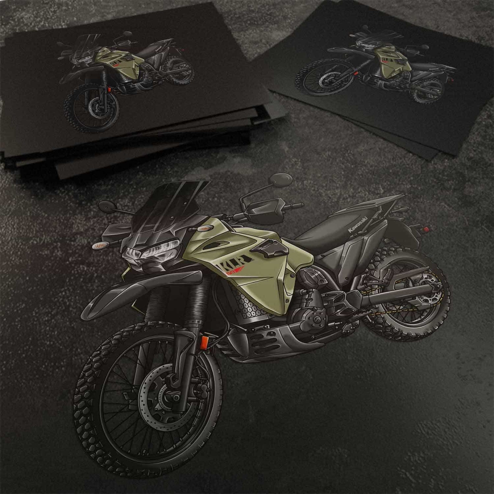 Kawasaki KLR 650 2022-24 Stickers Set of 3 Motorcycle Decals for Riders ...