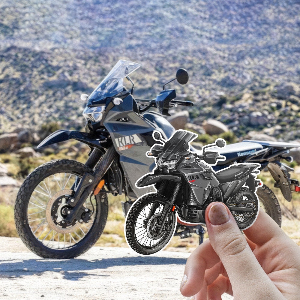 Kawasaki Klr 650 2022-24 Stickers Set Of 3 Motorcycle Decals For Riders