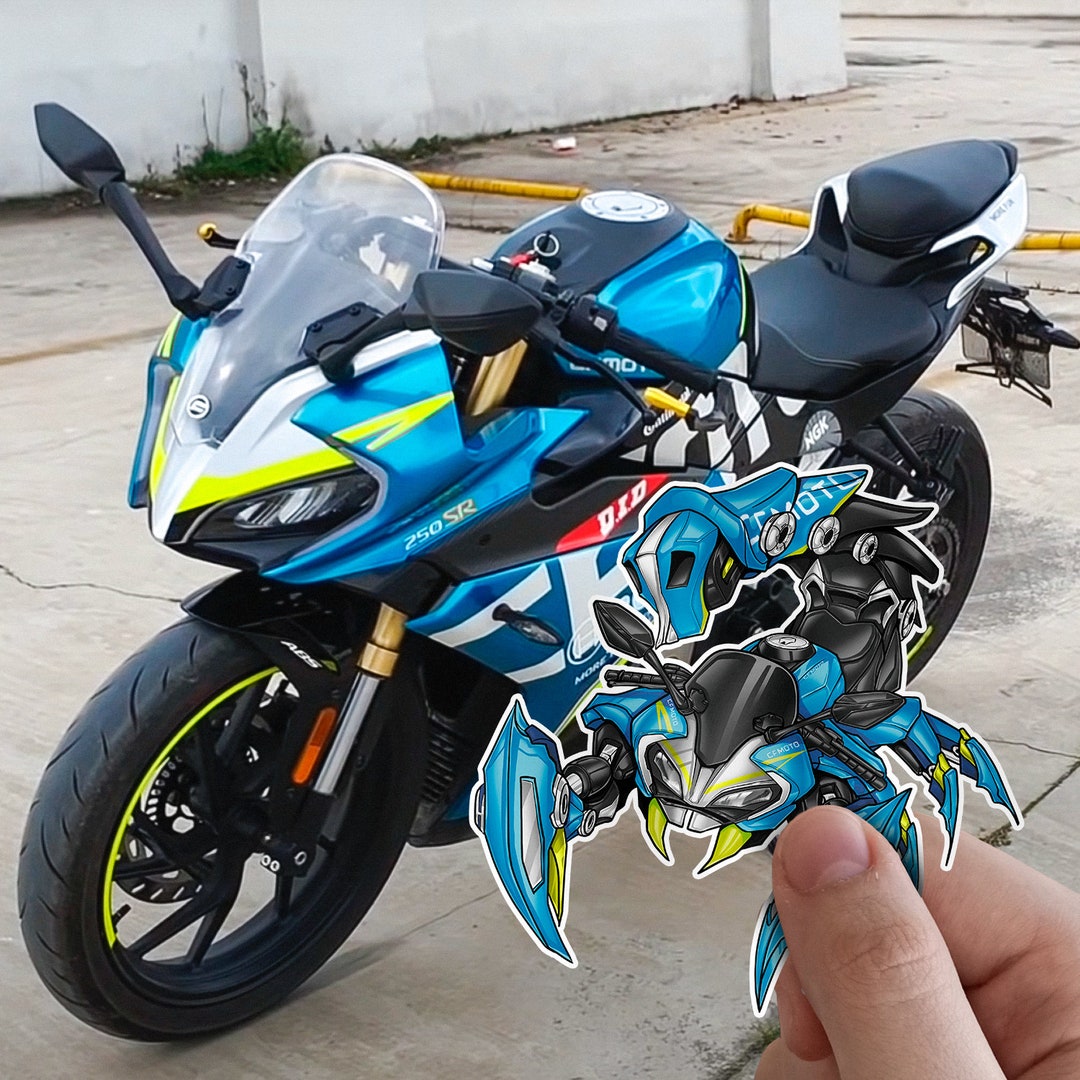 Cfmoto 250SR Stickers - Set of 3 Motorcycle Decals for Sportbike Riders ...