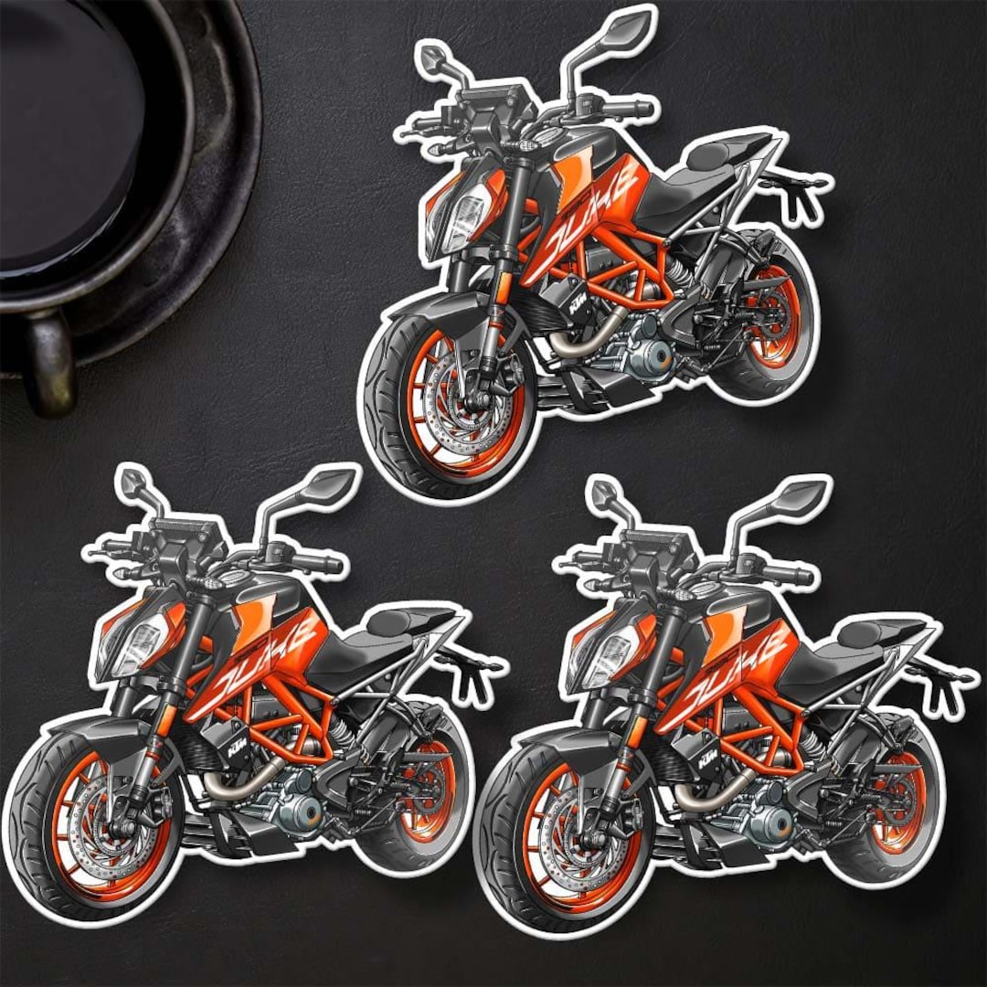KTM Duke 390 Inspired Stickers - Set of 3 Motorcycle Decals - Etsy