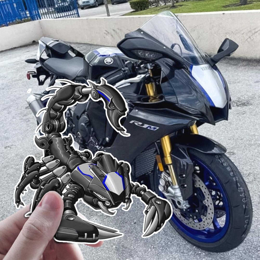 Yamaha YZF-R1 Inspired Stickers - Set of 3 Motorcycle Decals for Riders ...