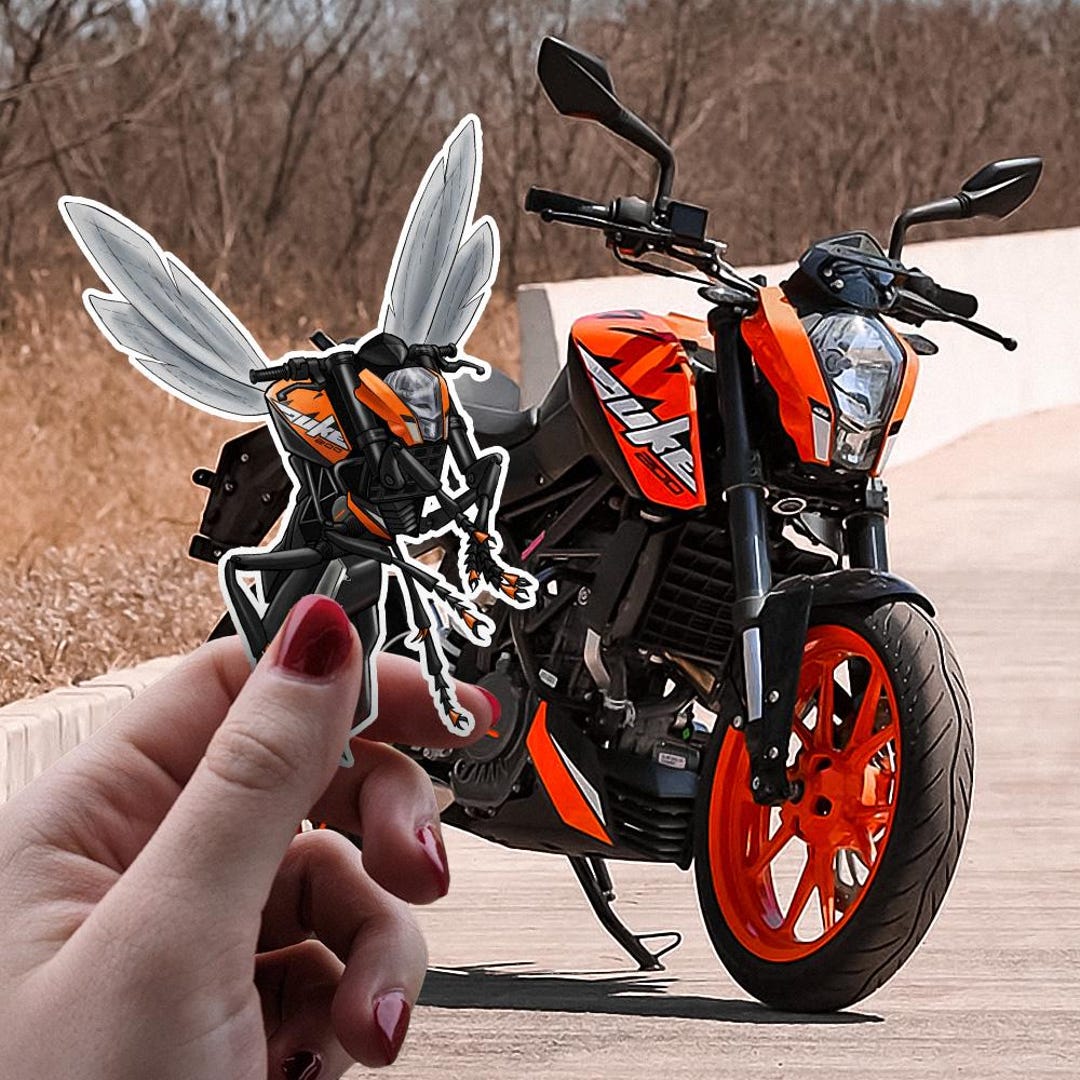 KTM Duke 200 Inspired Stickers - Set of 3 Motorcycle Decals - Etsy