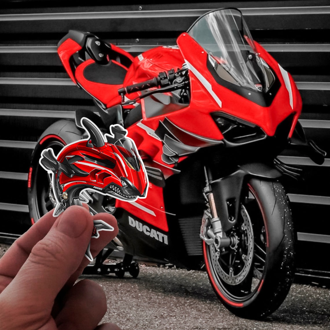 Ducati Superleggera V4 Stickers Set of 3 Motorcycle Decals for Riders ...