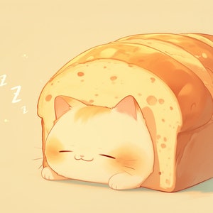 Cat Loaf 4K, 1440p, 1080p Digital Wallpaper, Cute, Cat, Kawaii ...