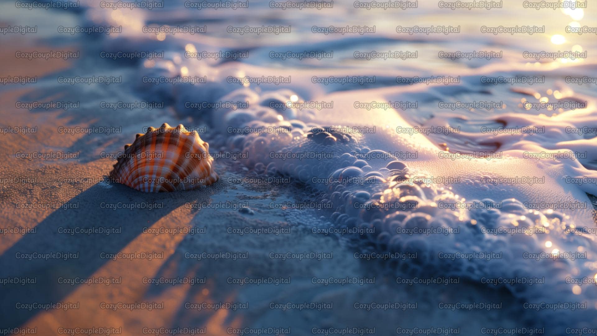 Seashell on the Beach Digital Wallpaper (4K, 1440p, 1080p) - Etsy