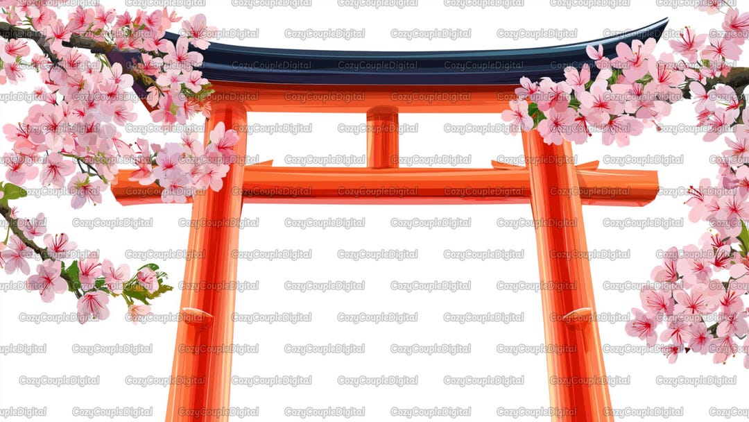 Torii Gate Cherry Blossom (4K, 1440p, 1080p) Japanese Torii Gate ...