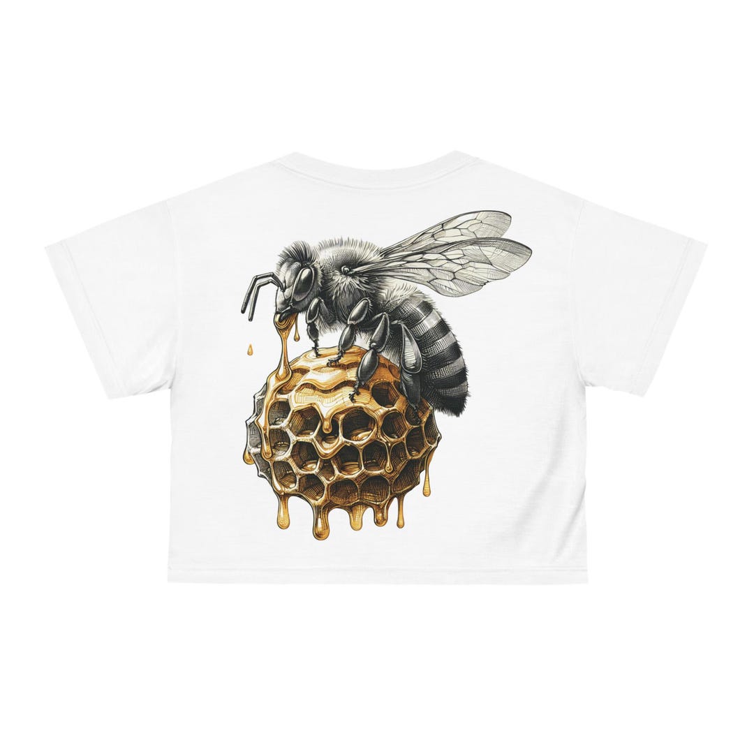 Teen/adult Queen Bee Honey Drip Cropped Tee - Etsy