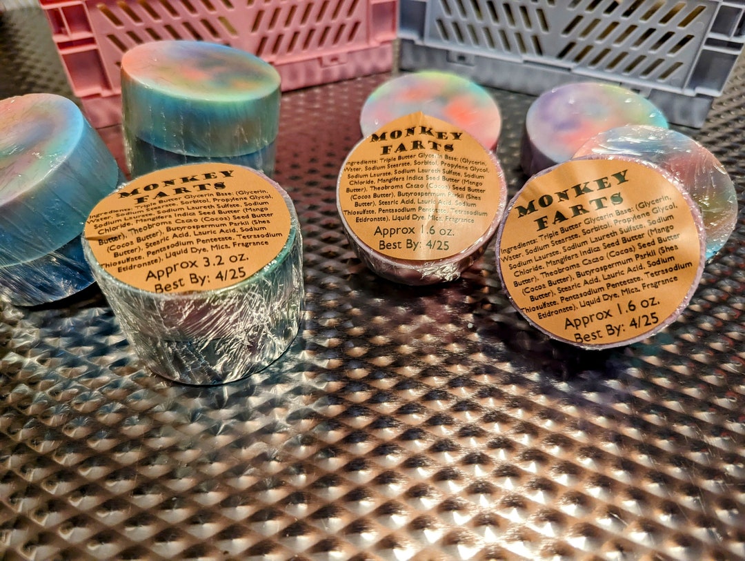 Monkey Farts Bar Soap, 2 Pack Nature Inspired Scents Handmade, Small ...