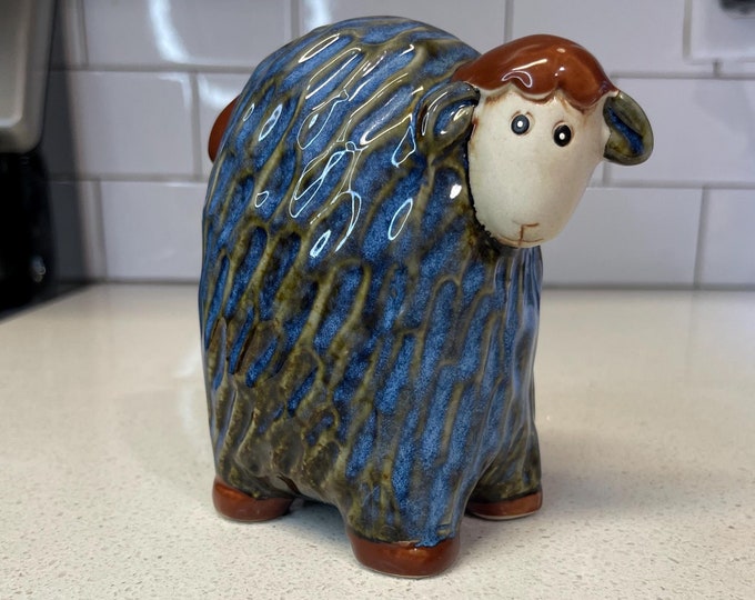 Rare* Vintage Glazed Ceramic Sheep - Etsy