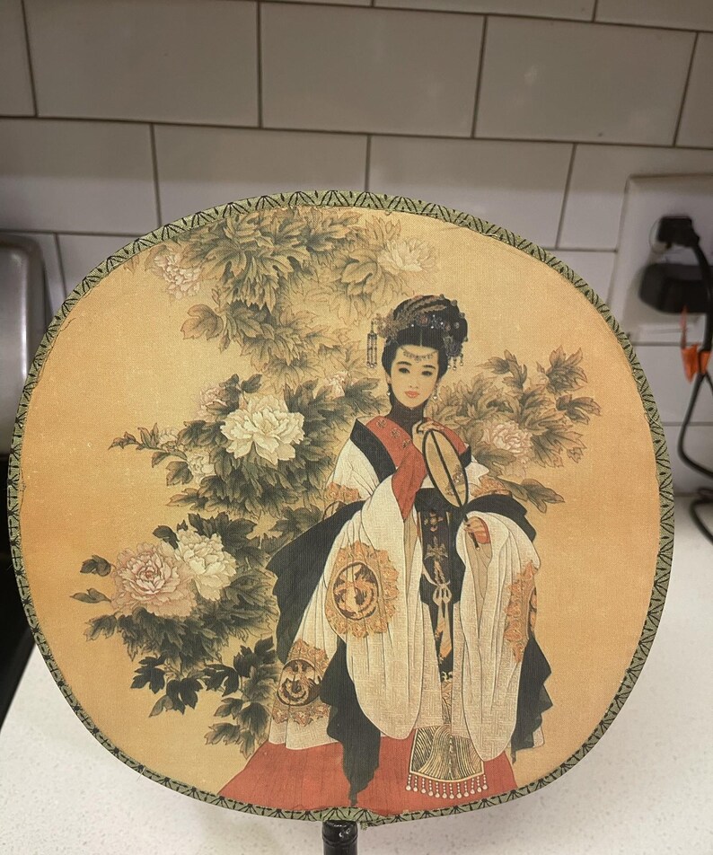 Vintage Silk Geisha Japan Paddle Fan - Etsy
