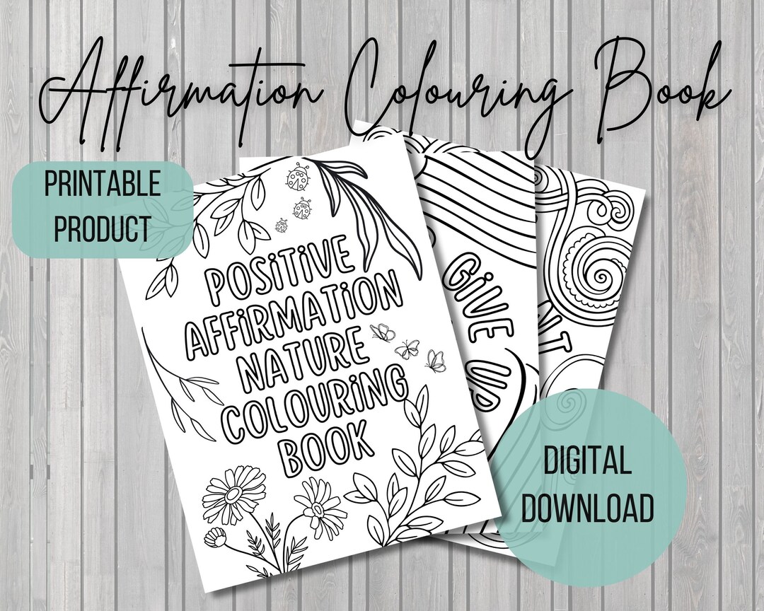 Affirmation Colouring Book for Kids Positive Affirmation Colouring Book ...