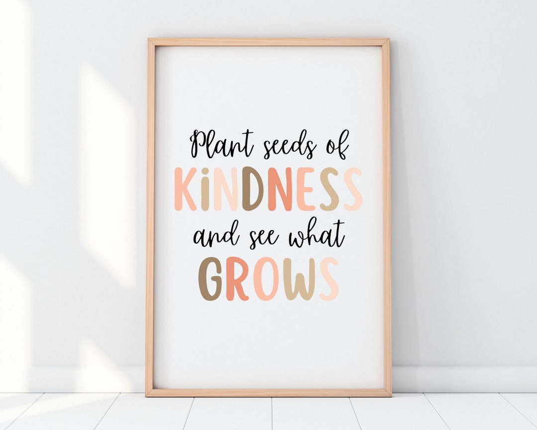 Kindness Poster. Classroom Poster. Teacher Wall Art. Kids Affirmations ...