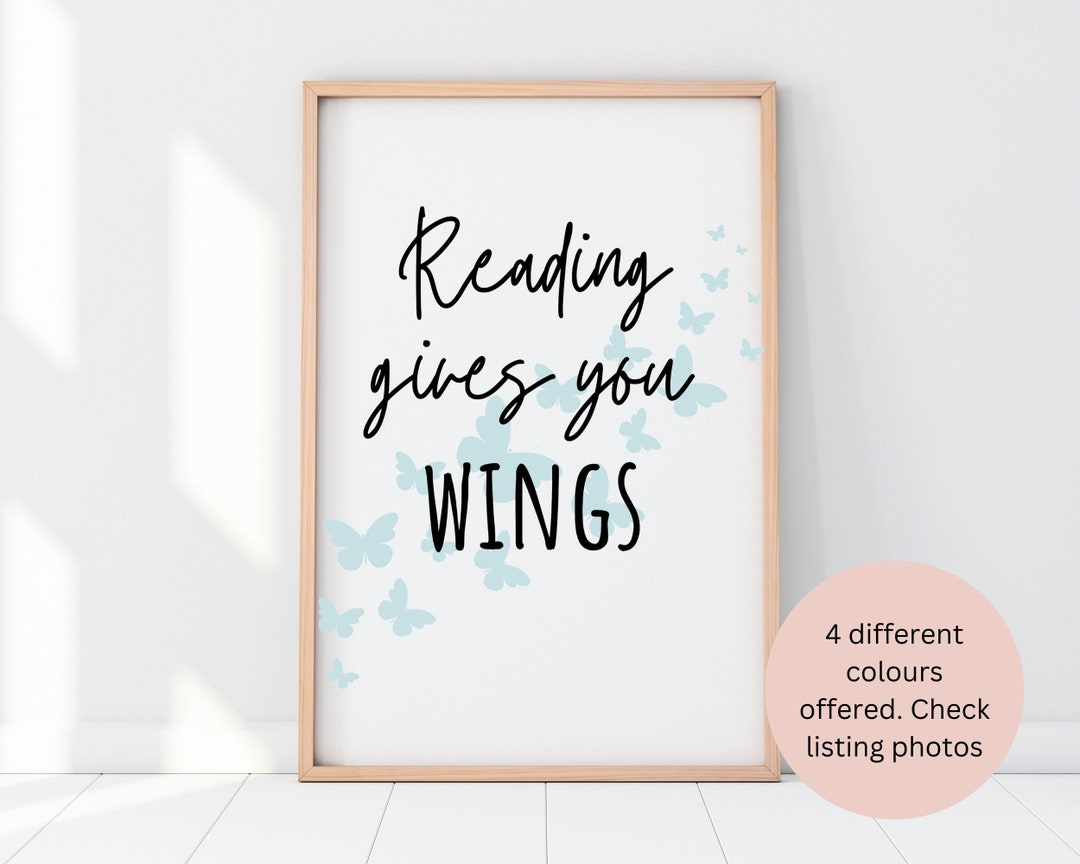 Reading Quote Wall Art Printable Library Decor Digital Download ...