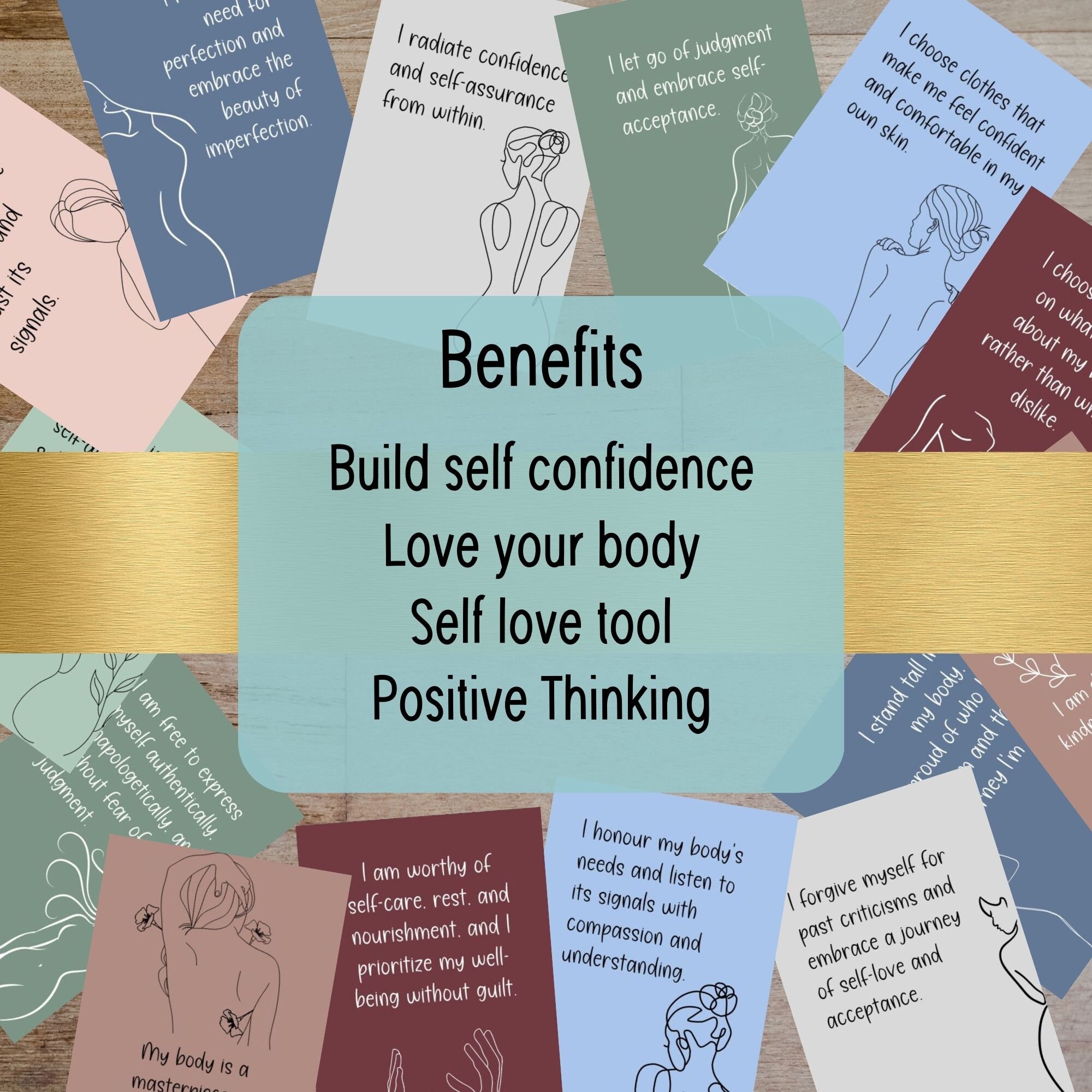 Affirmation Cards for Body Positivity Encouragement Cards Self Love ...