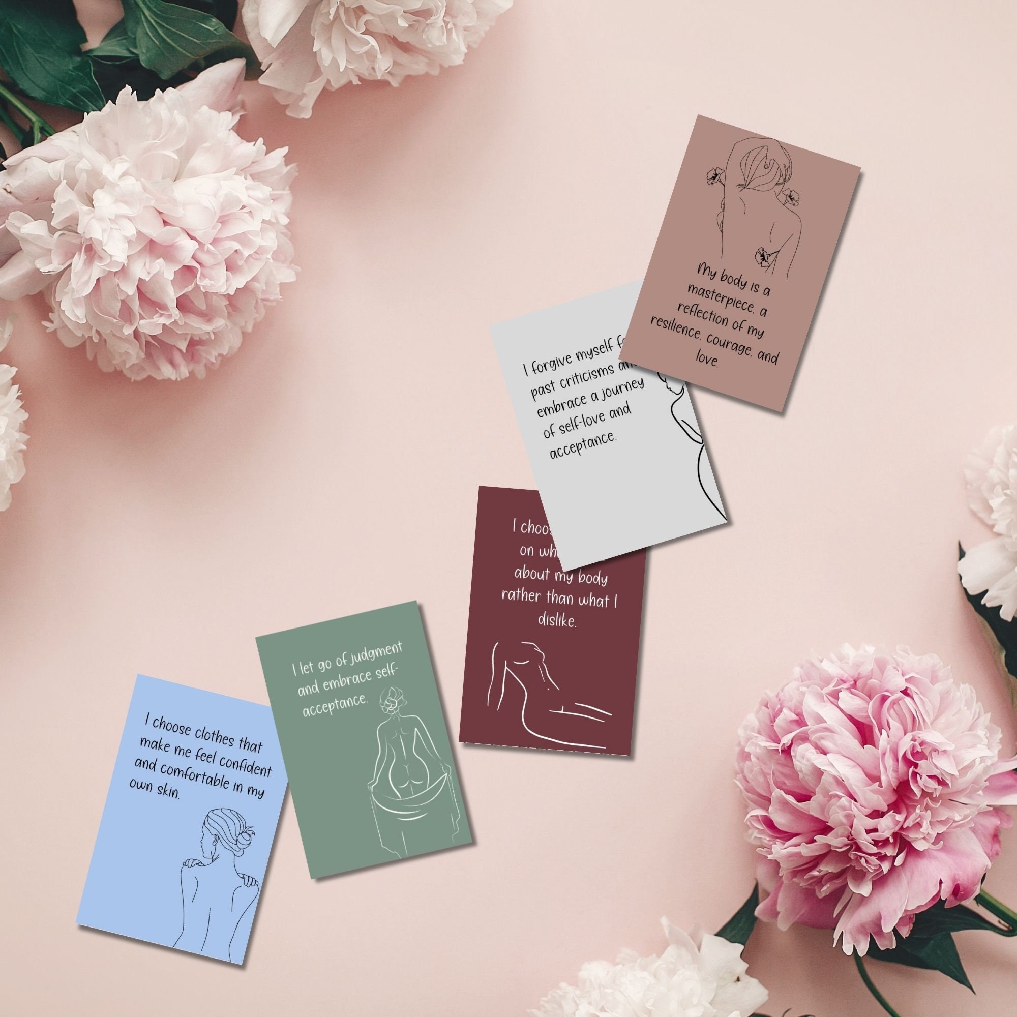 Affirmation Cards for Body Positivity Encouragement Cards Self Love ...