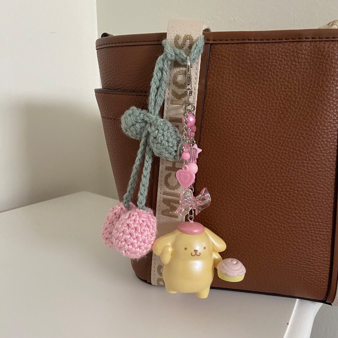 Hello Kitty Keychain , Keroppi, Purin, Tuxedo Sam Keychain, Beaded ...