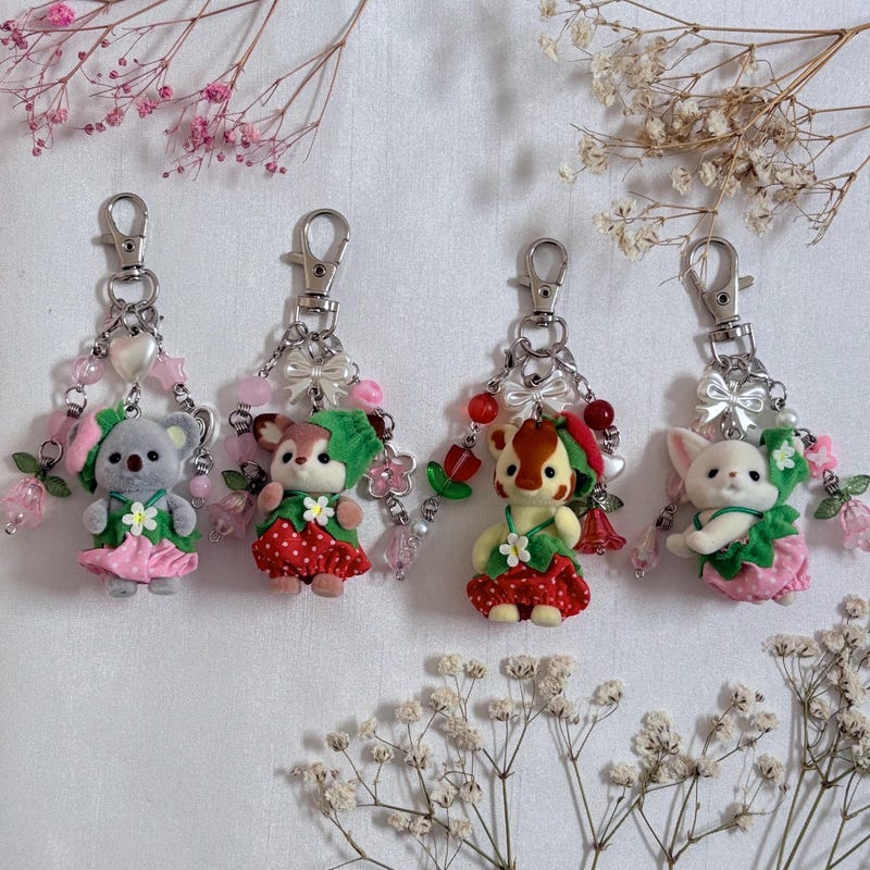 Calico Critter Keychain Cherry - Etsy