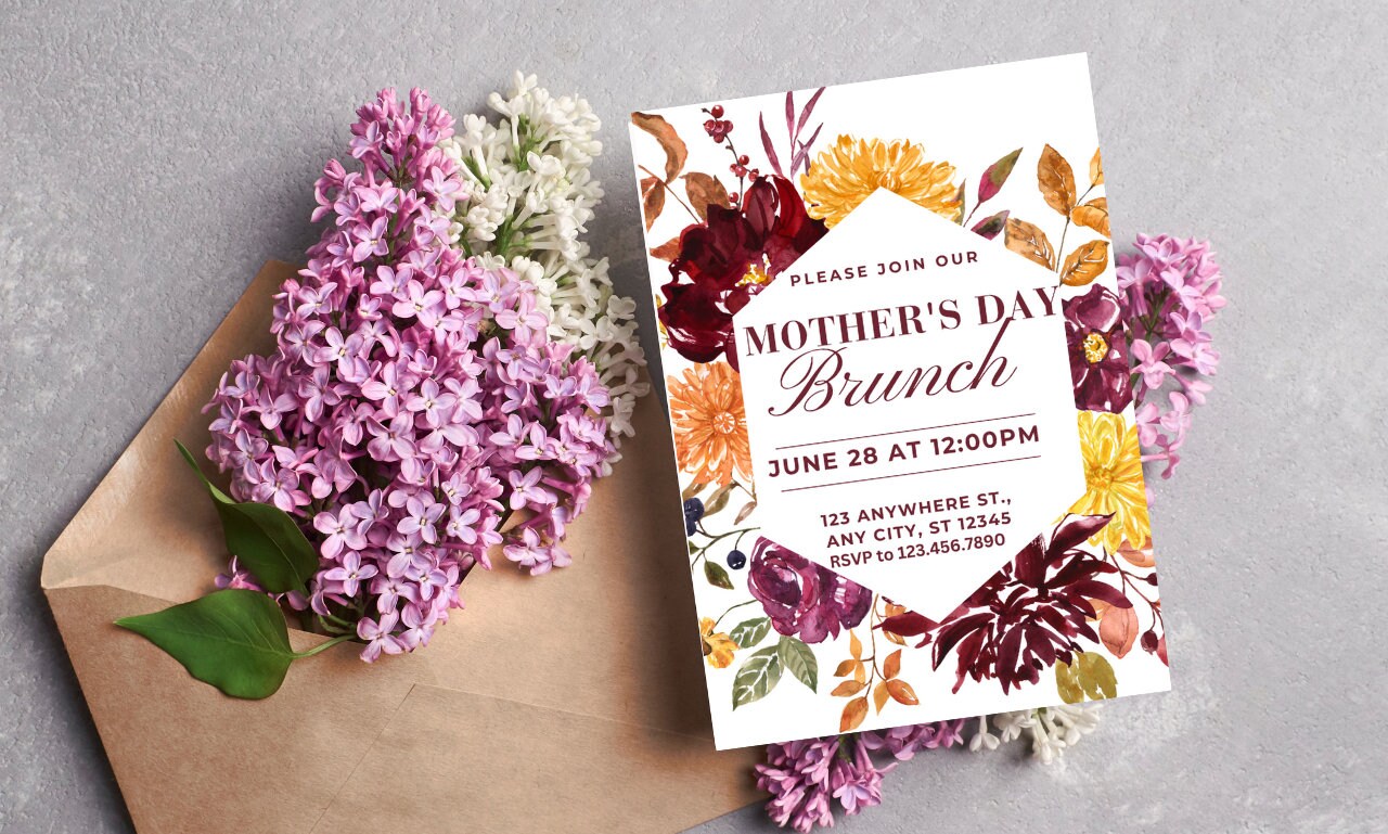 Editable Mothers Day Brunch Invitation, Mother's Day Invite, Mobile ...