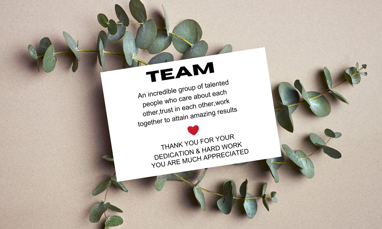 Editable Team Appreciation Card, Employee Appreciation Card, Corporate ...