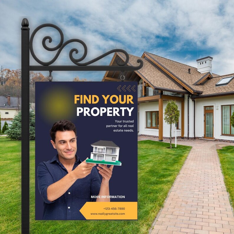 Real Estate Yard Sign Templates | for Sale Sign | Property Sign ...
