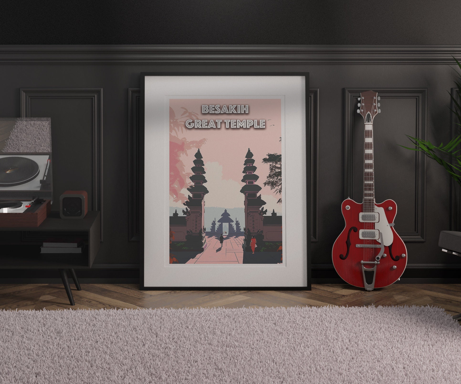 Besakih Great Temple Travel Print, Indonesia, Bali Poster, Hindu Temple ...