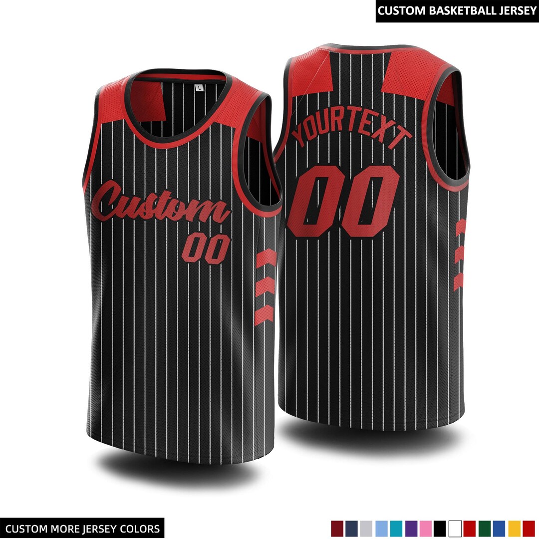 Basketball Jersey With Stripes Custom Heat Transfer Printing ...