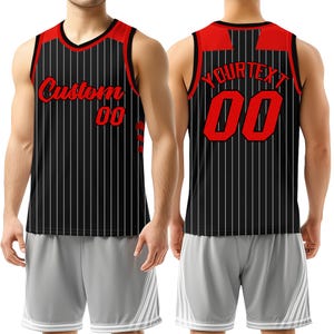 Basketball Jersey With Stripes Custom Heat Transfer Printing ...