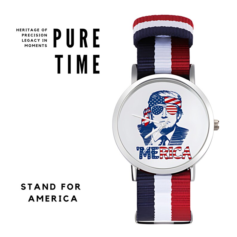 Customizable Trump 2024 Watch Stand for America, Patriotic Design, USA ...