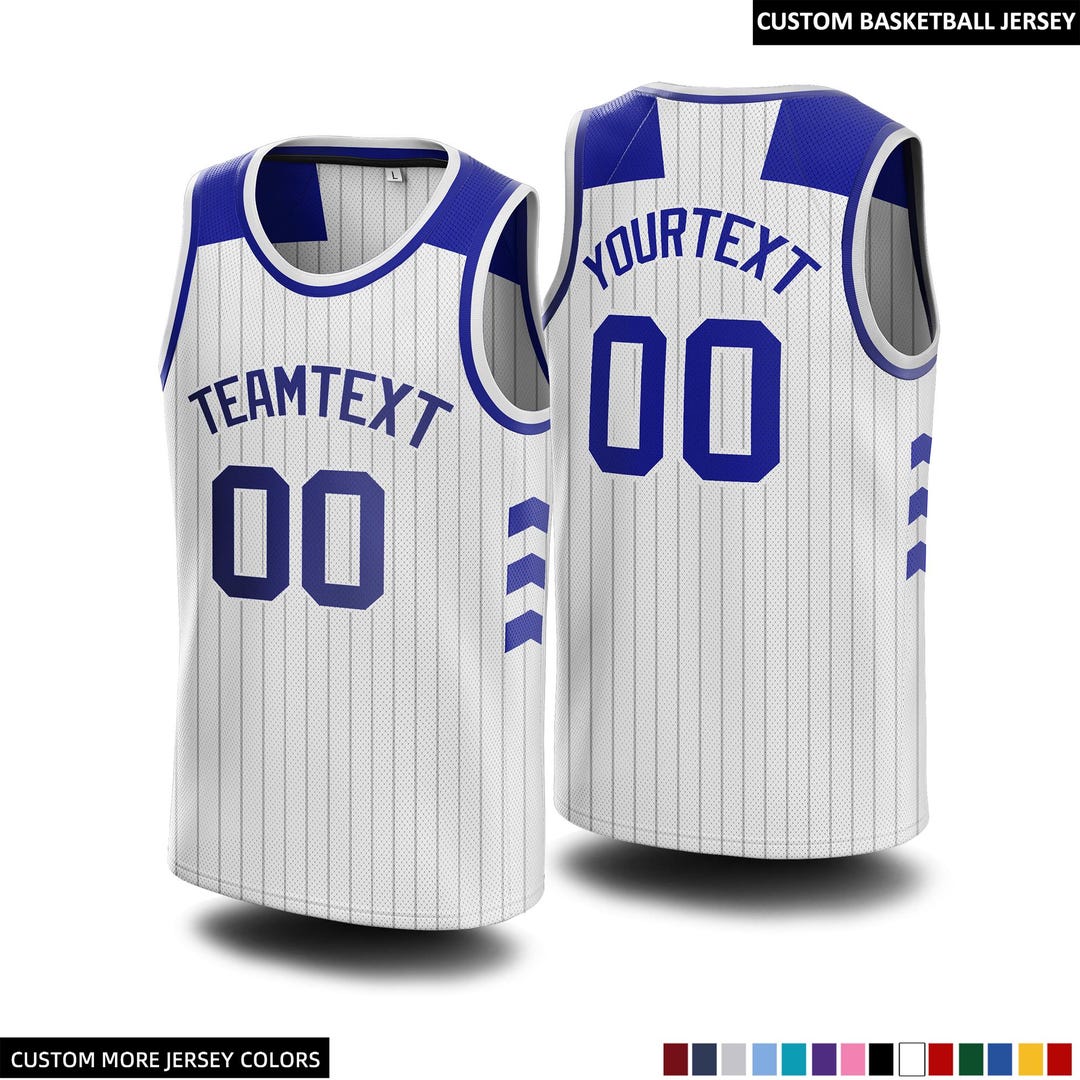 Custom Striped Basketball Jersey Team Uniform Sportswear 3D Printing ...