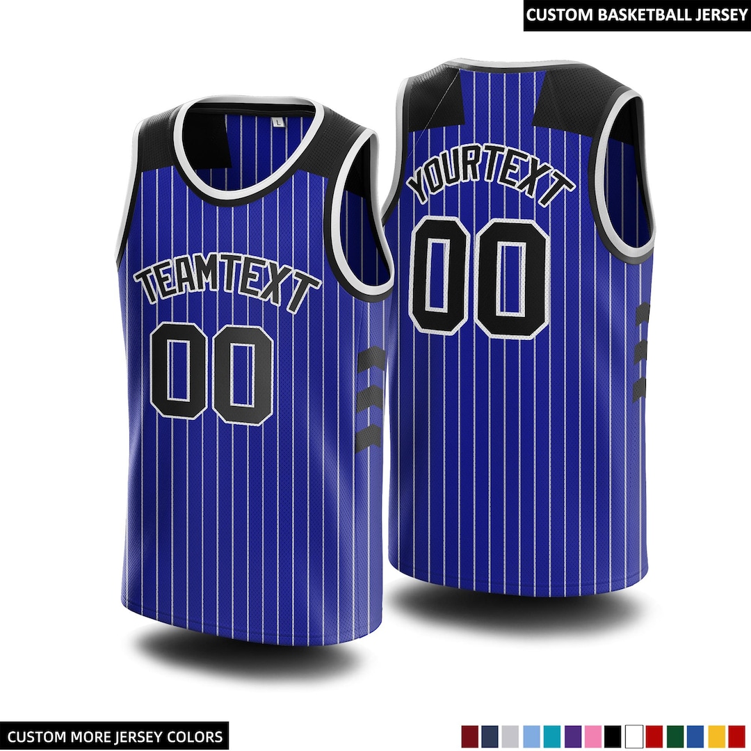 Striped Basketball Jersey Custom Name Number Team Uniform Graduation ...