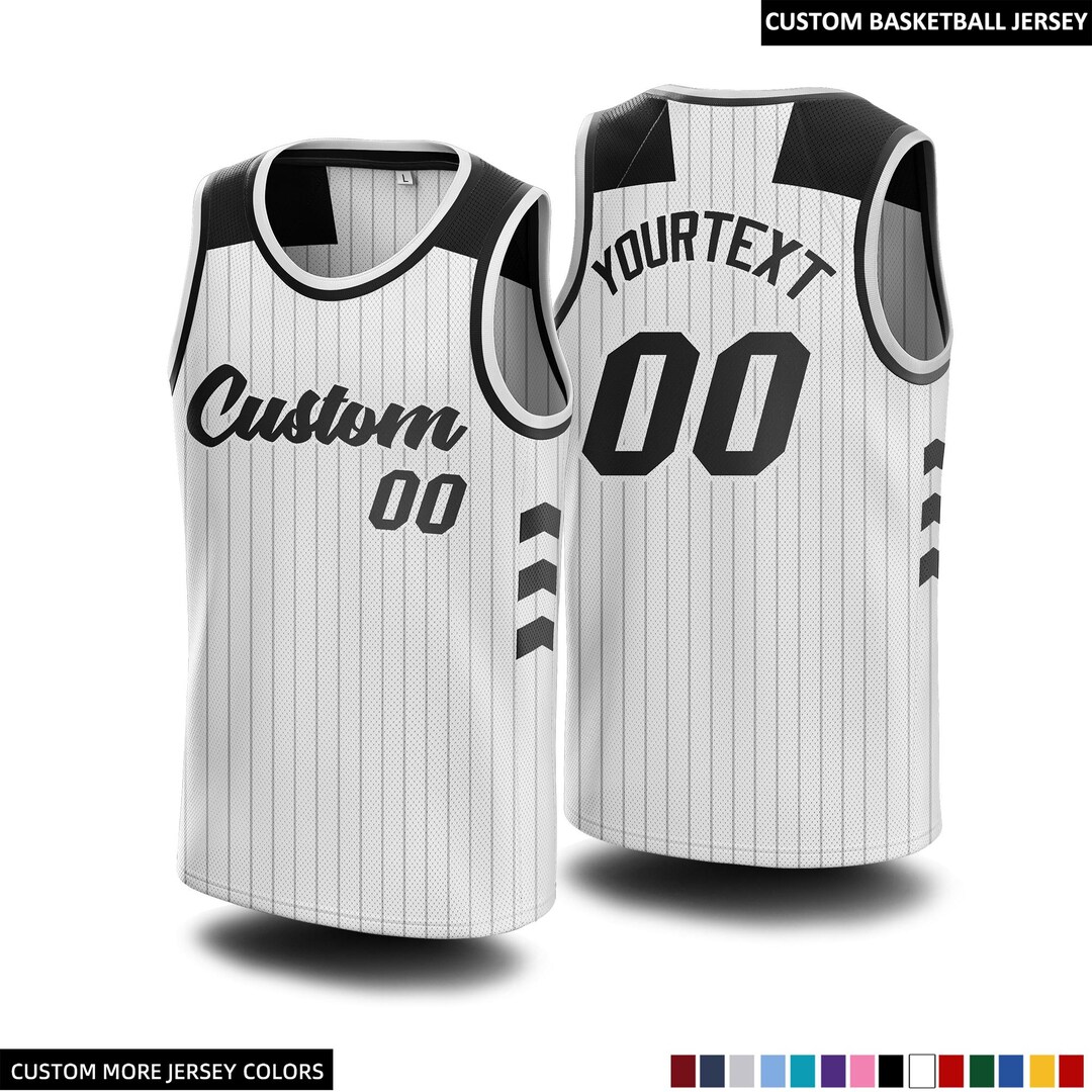 Custom Striped Basketball Jersey Personalized Team Uniforms for Players ...