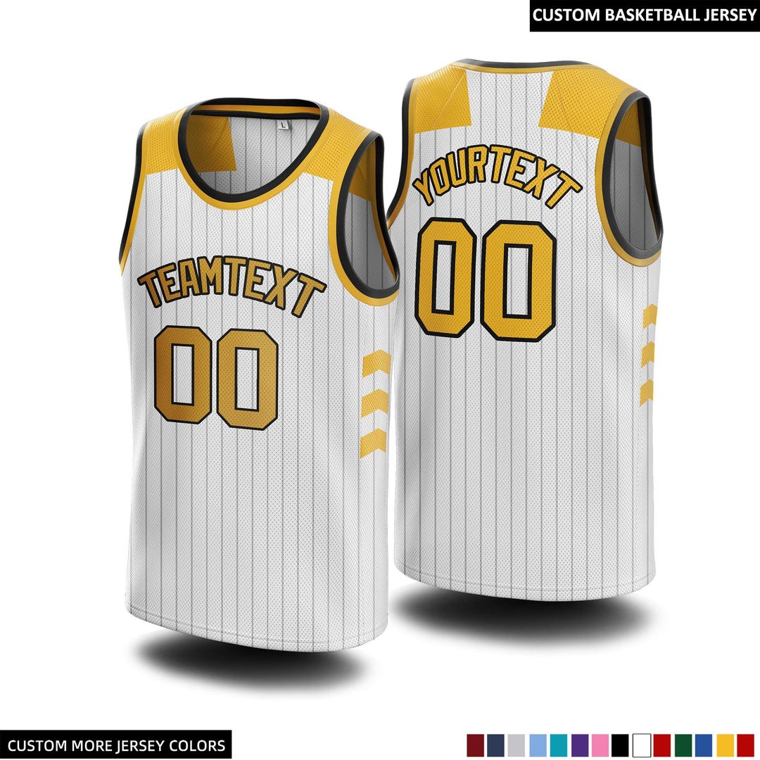 Custom Basketball Jersey With Stripes Team Sports Uniform Training Game ...