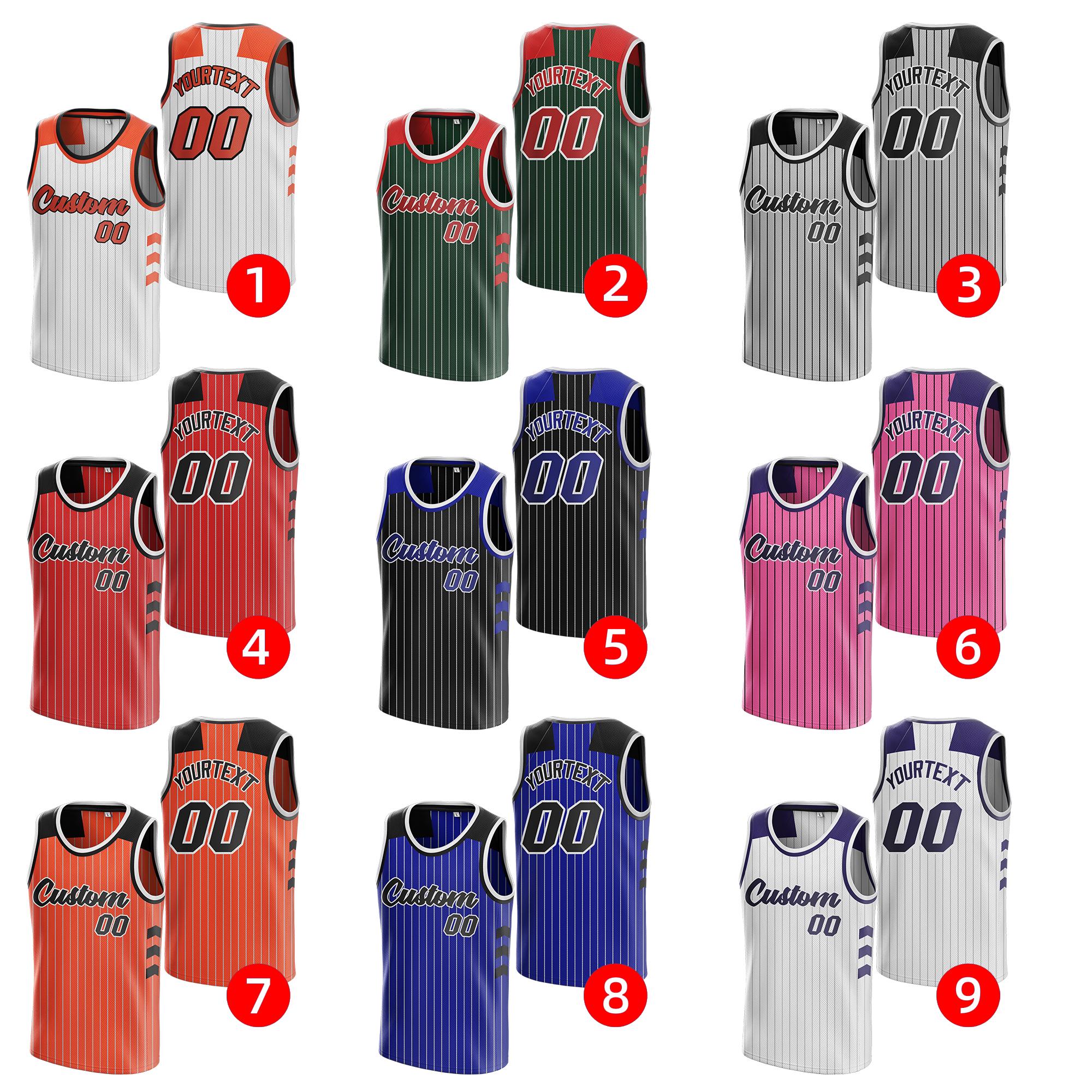 Striped Basketball Jersey Custom Team Uniforms for Players and Training ...