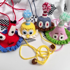 English PDF, Crochet Sponge Birthday Hat Pattern, Sponge Hat, Birthday ...