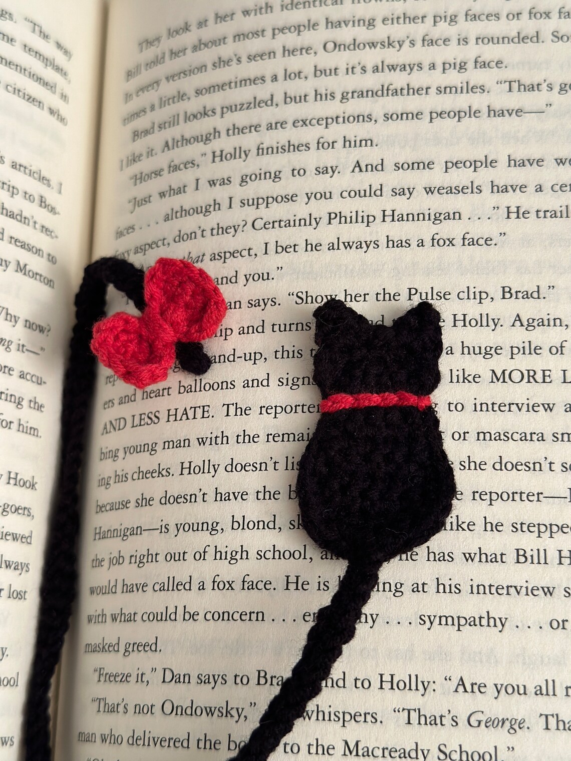 Crochet Cat Bookmark, Gift for Teacher, Gift for Book Lover, Crochet ...