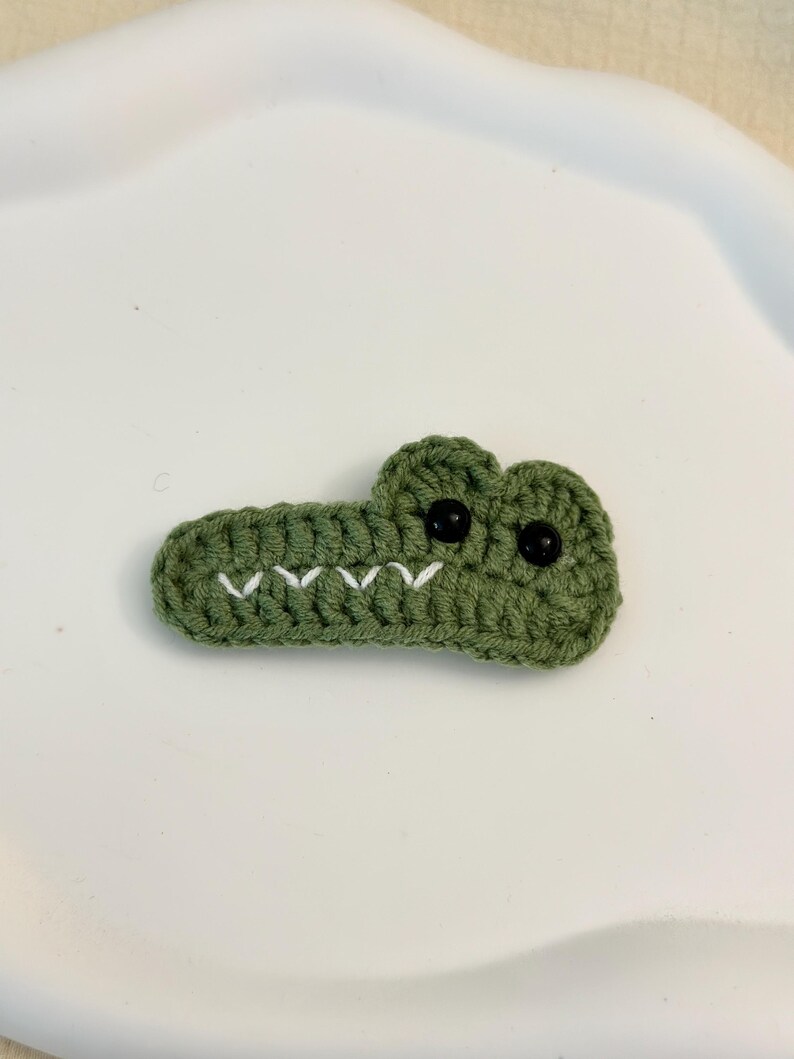 Handmade Crochet Alligator Hair Clip, Gift for Girls - Etsy