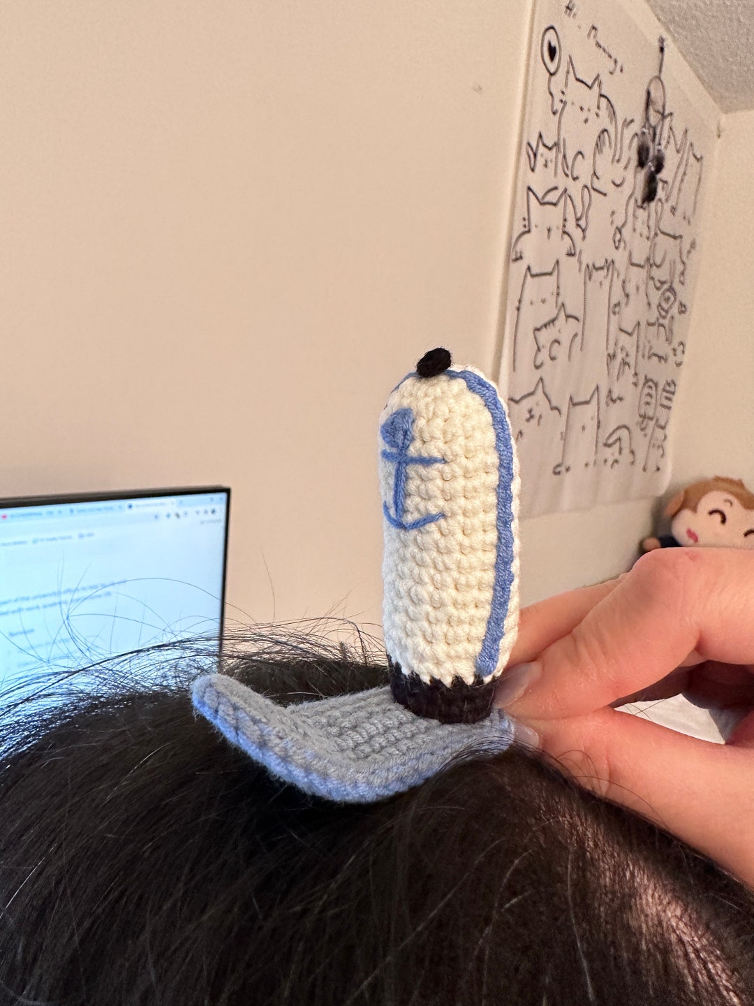 English PDF, Crochet Employee Hat Pattern, Anchor Hat, Crochet Hat ...