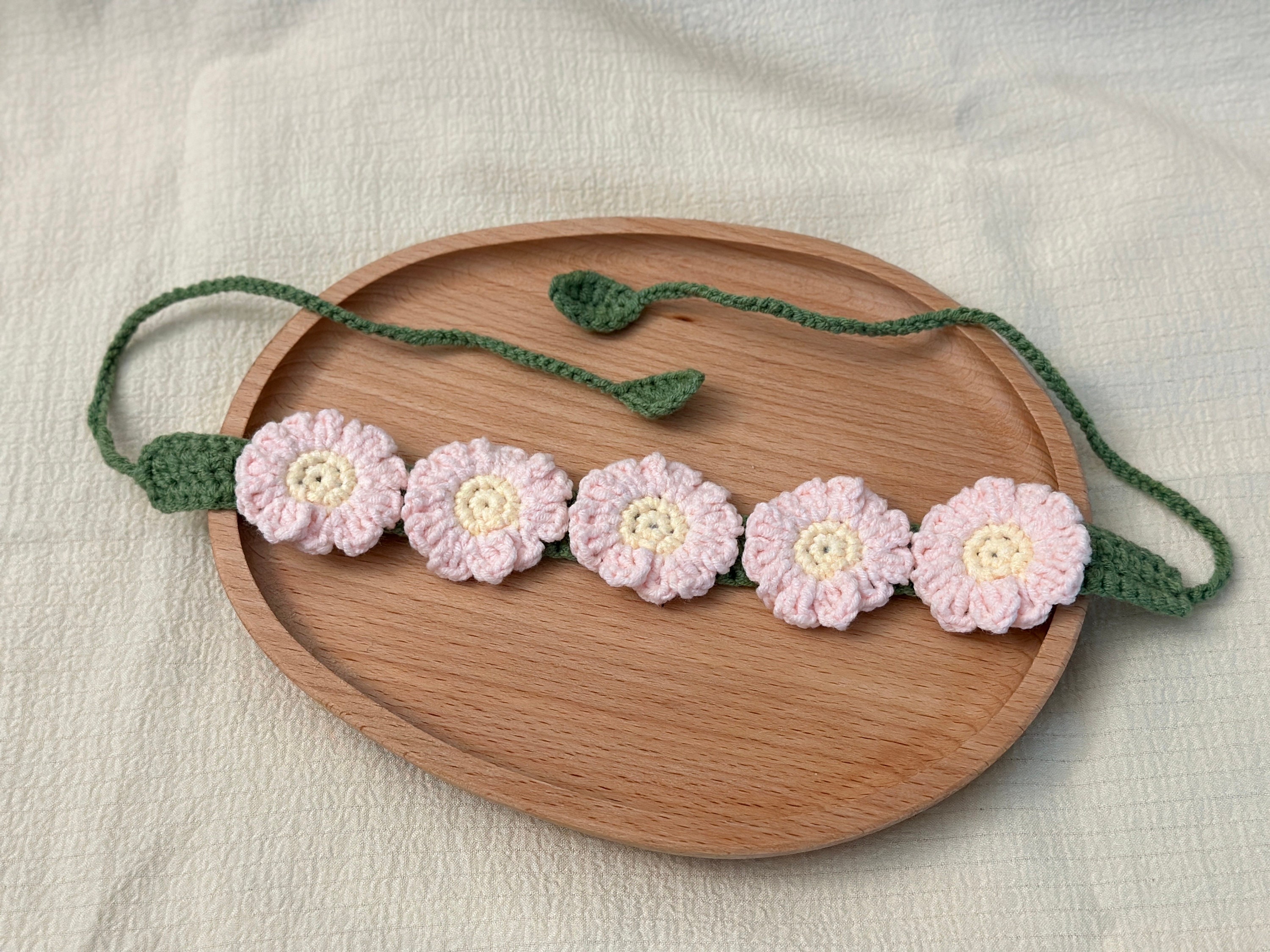 English PDF, Crochet Daisy Flower Collar, Crochet, Handmade Collar ...