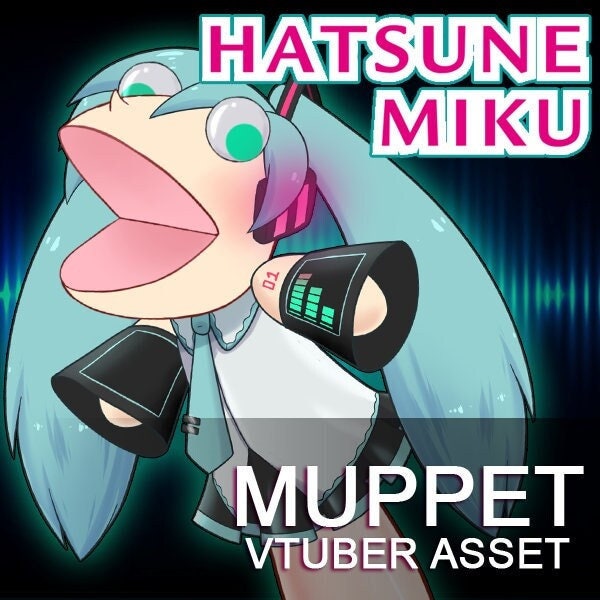 Muppet Hatsune Miku - Vocaloid Vtuber Asset - Etsy