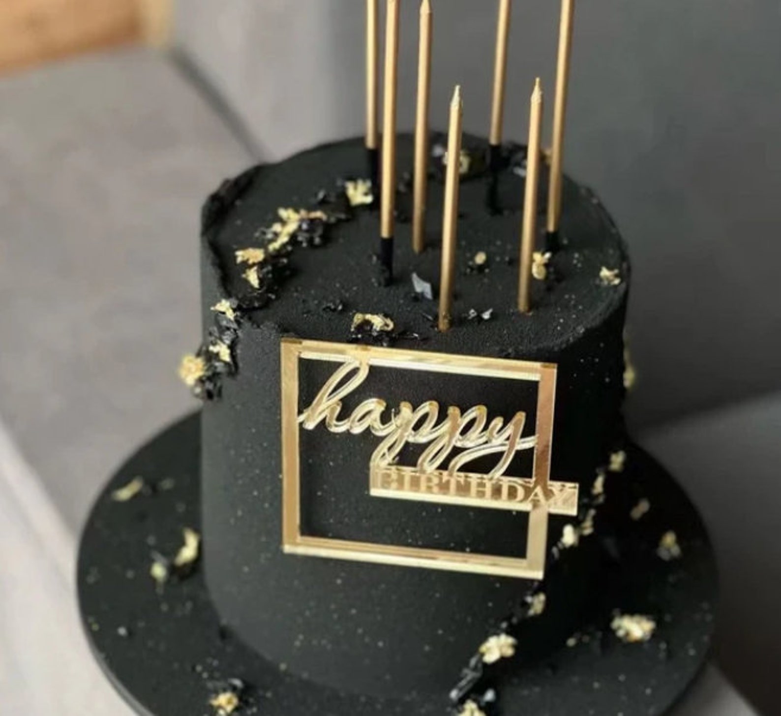 Acrylic Happy Birthday Square | Cake Topper - Etsy