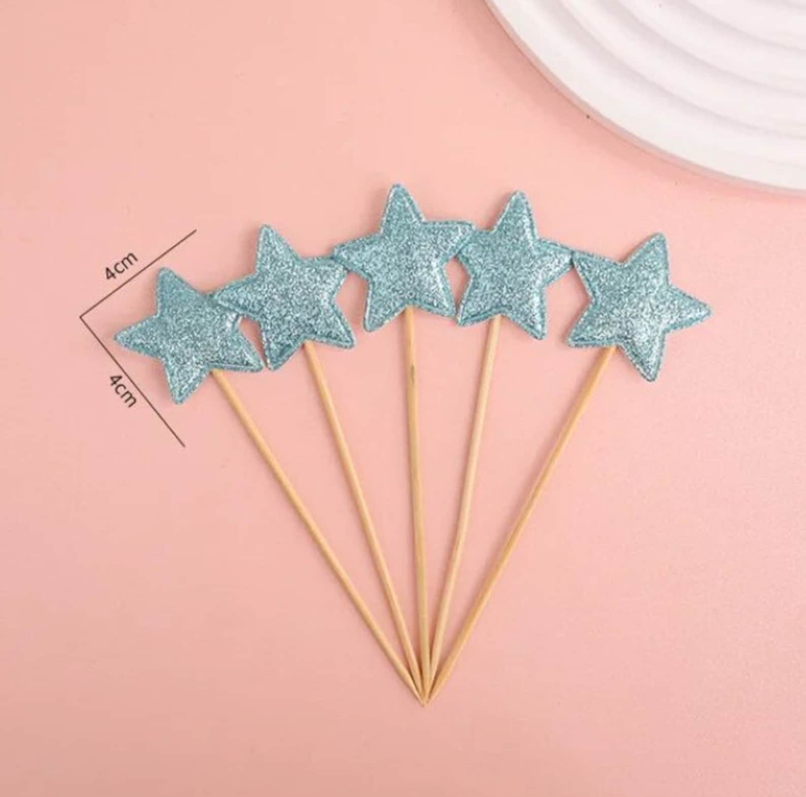 Padded Cupcake Toppers | Stars | 6pc - Etsy
