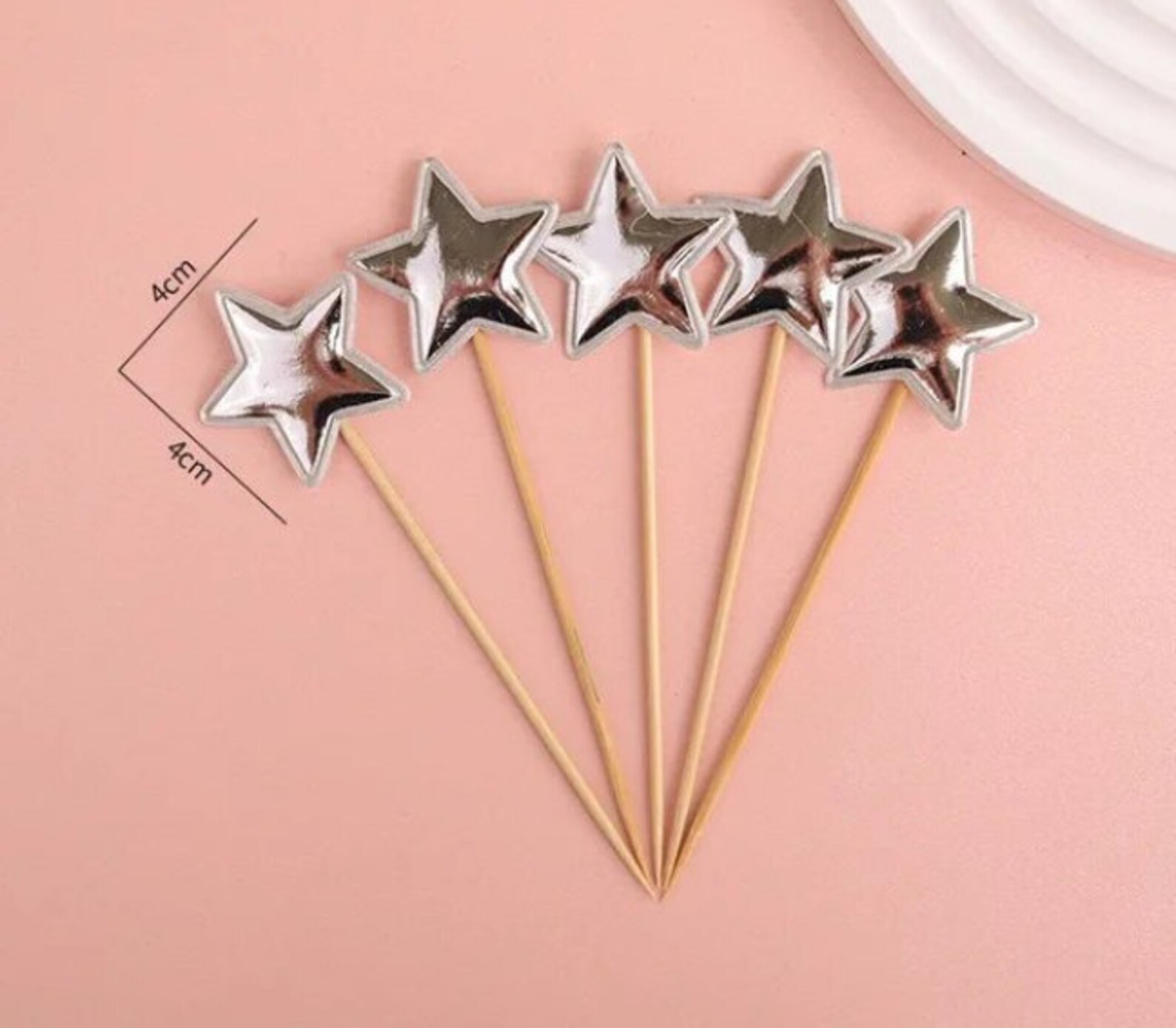 Padded Cupcake Toppers | Stars | 6pc - Etsy