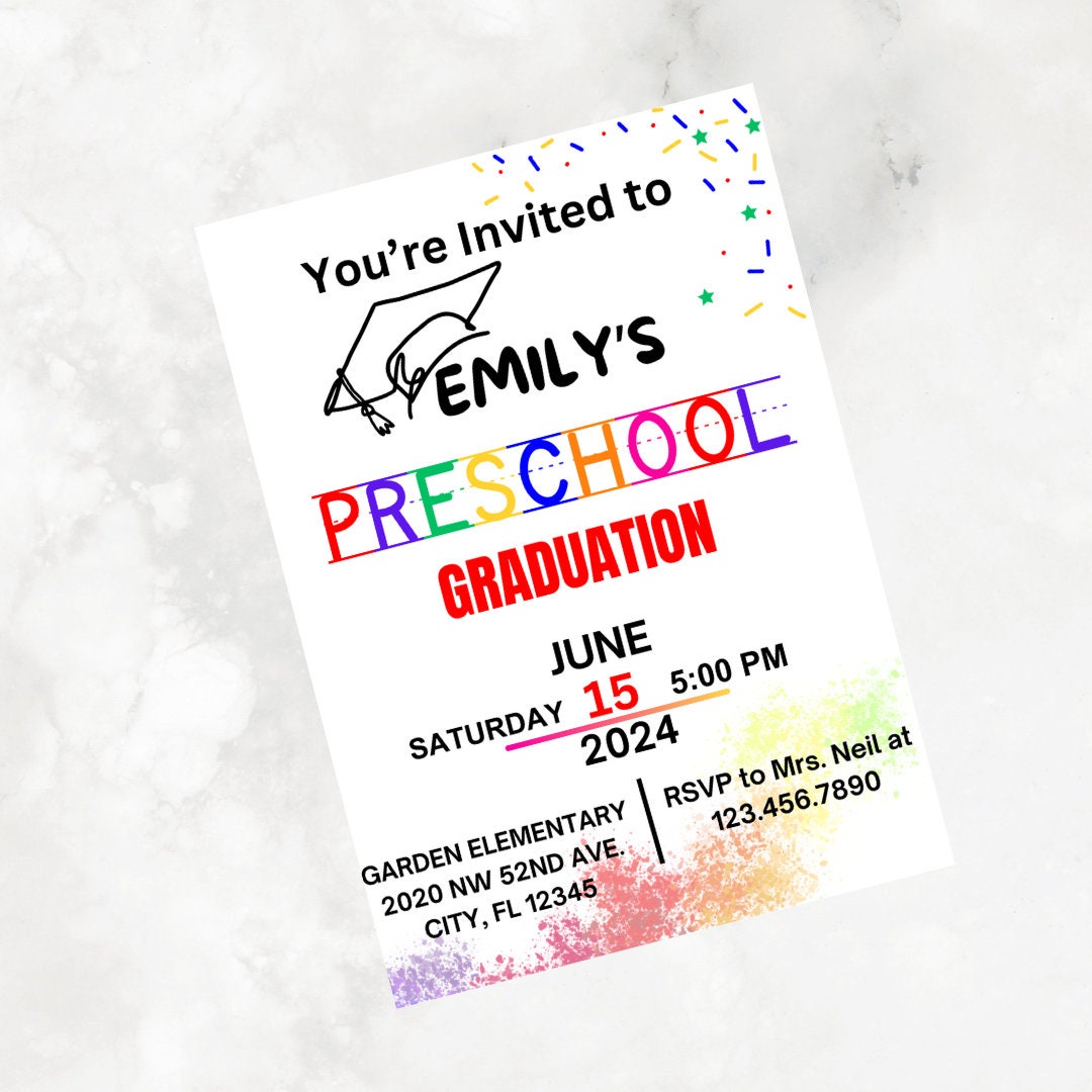 Preschool Invitation - Etsy