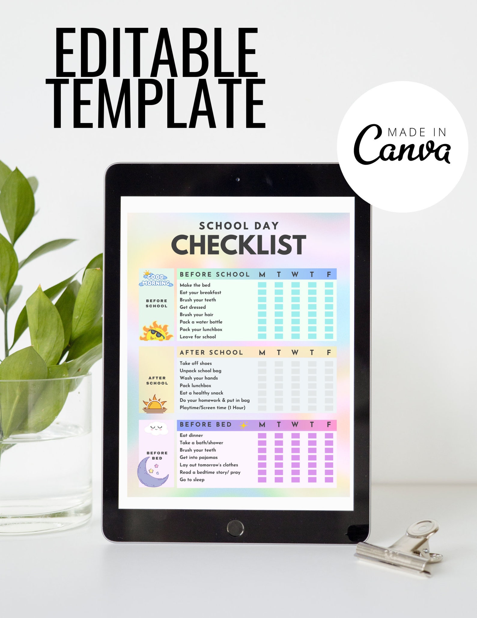 Stay Organized With Our School Day Checklist - Etsy