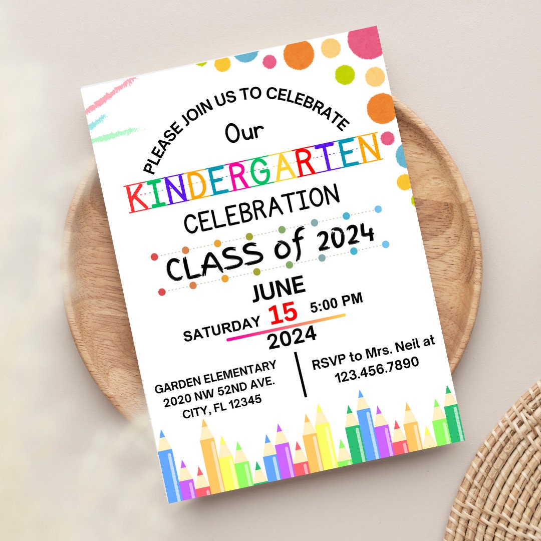 Kindergarten Celebration Invitation - Etsy
