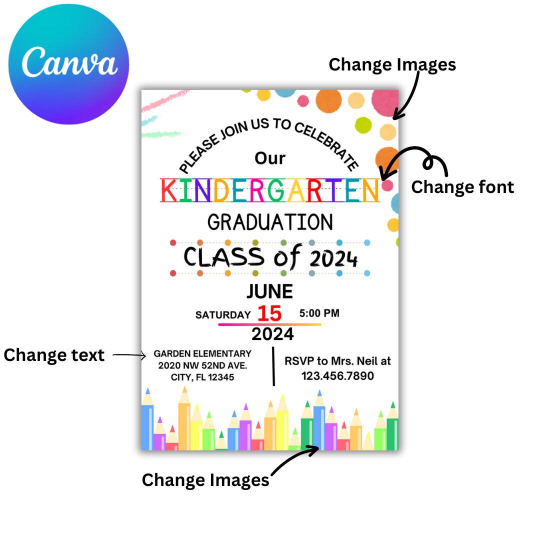 Kindergarten Graduation Invitation - Etsy