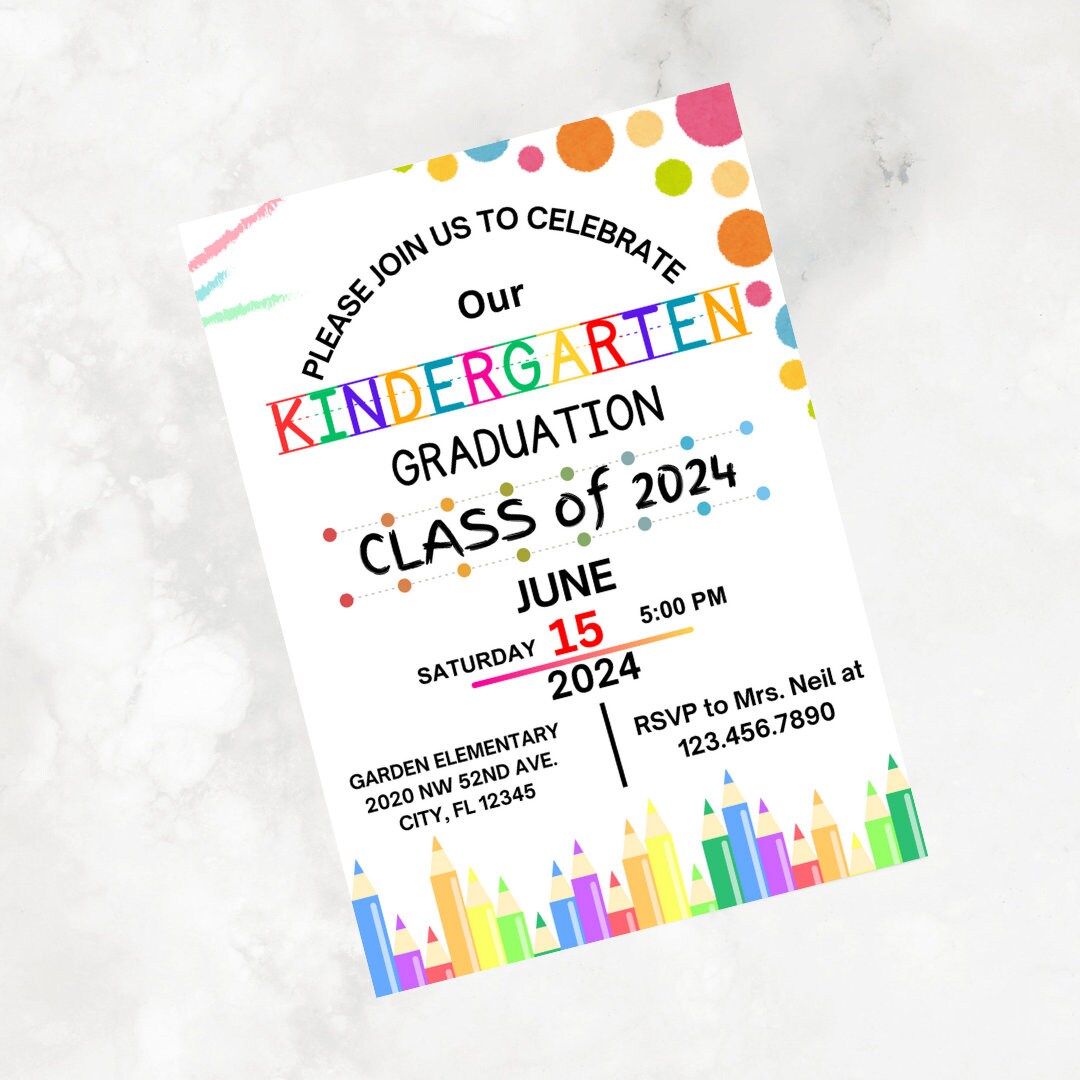 Kindergarten Graduation Invitation - Etsy