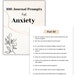100 Prompts for Anxiety, Printable Journal Prompts to Help With Anxiety ...
