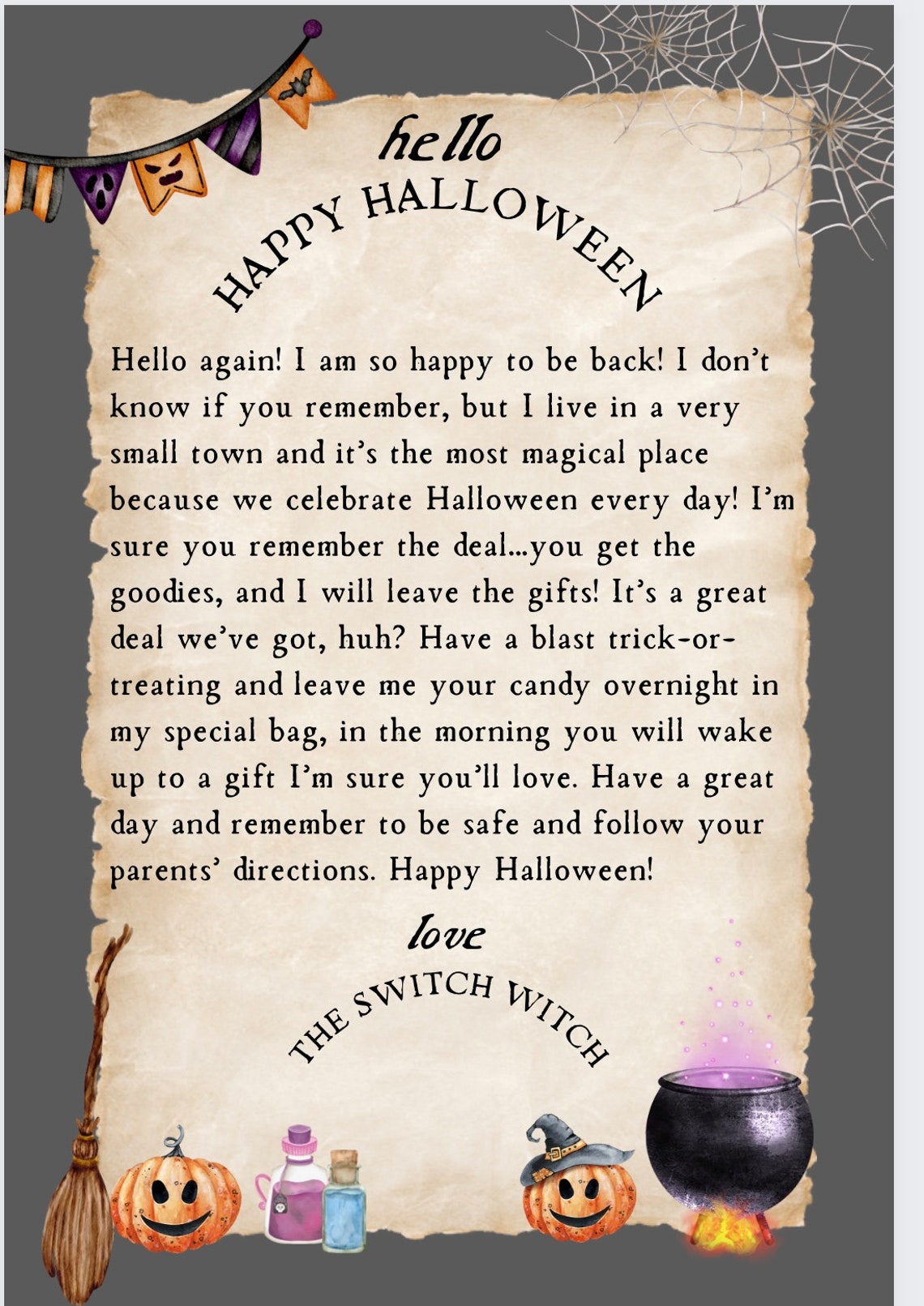 Switch Witch Letters - Etsy